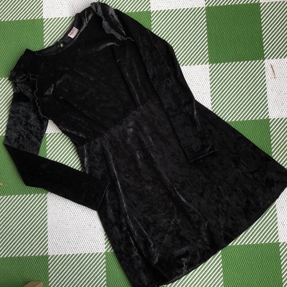 Mossimo Supply Co. | Dresses | Mossimo Crushed Velour Black Dress With ...